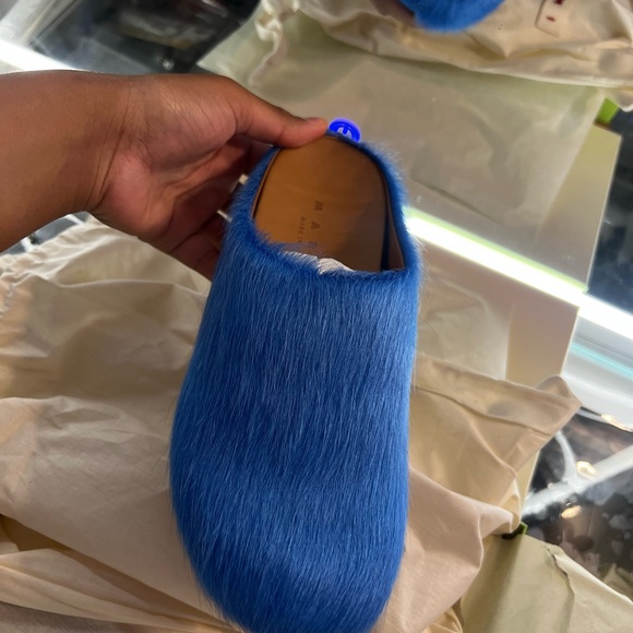 Marni | Shoes | Marni Blue Fussbett Sabot Slippers | Poshmark